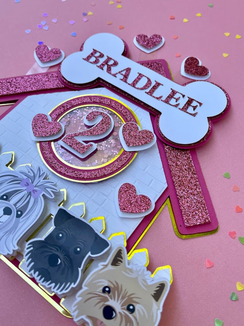 Dog Cake Topper Birthday Cake Topper Puppy Cake Topper - Etsy