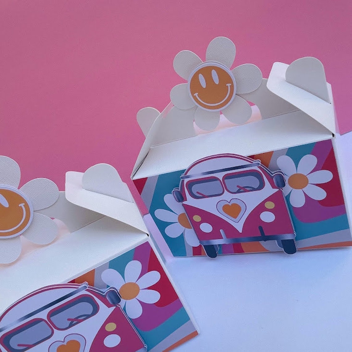 Groovy Favor Box - Personalized Groovy Gable Favor Box - Groovy - Party ...