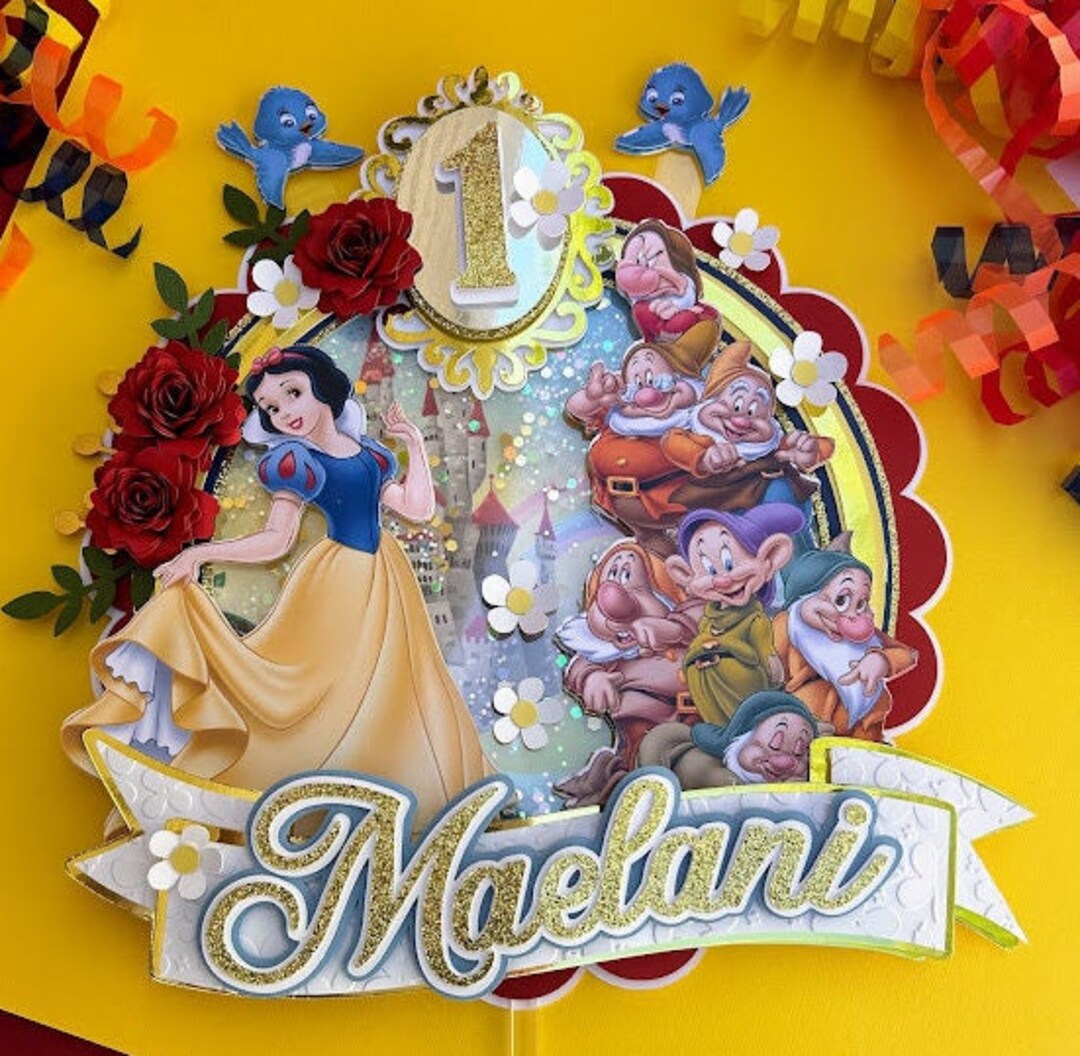 Snow White Cake Topper - Snow White Birthday - Snow White Party - Party ...