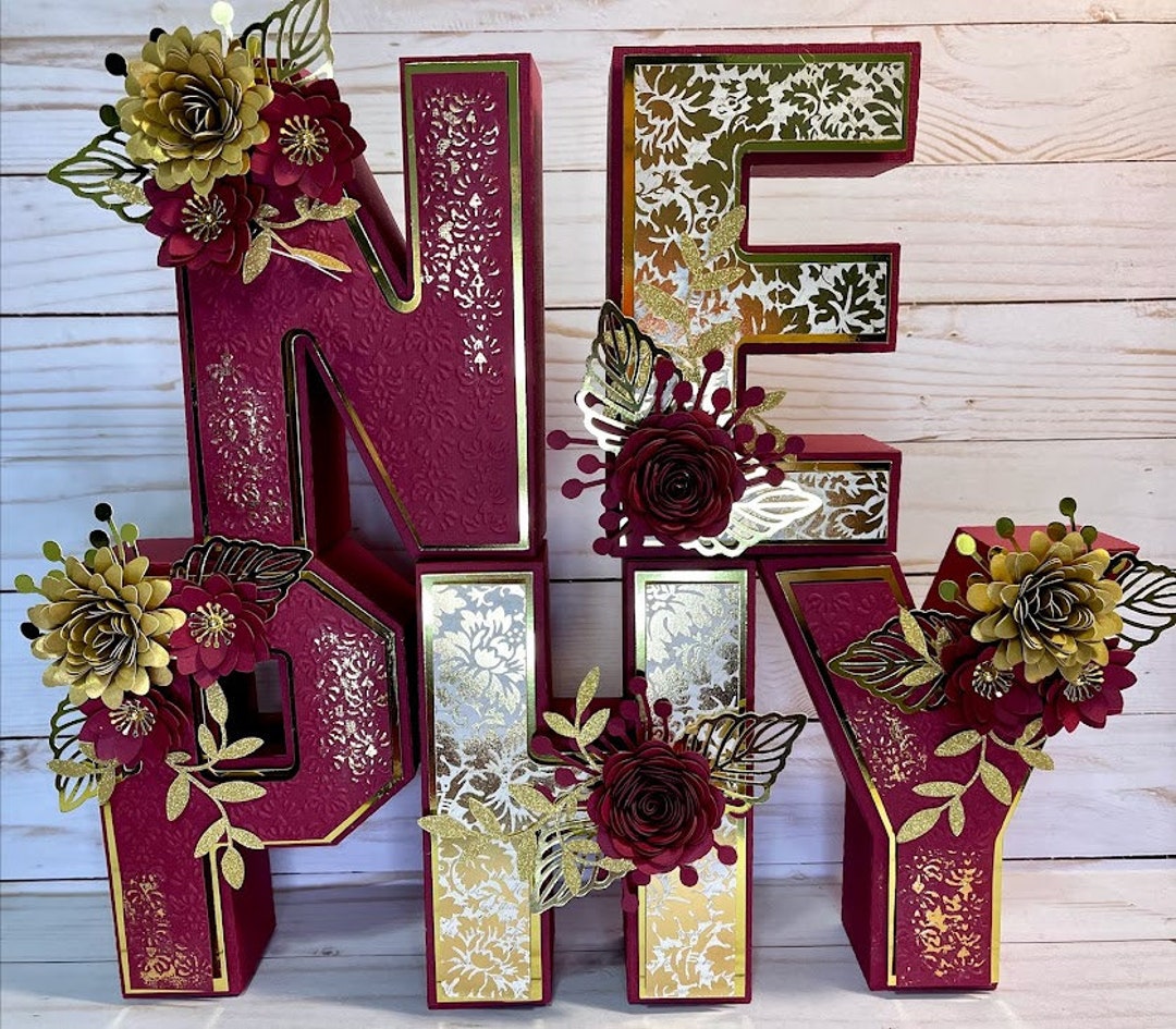 Letter 3D - Letter Flower - Flower Birthday -flower Decorations ...