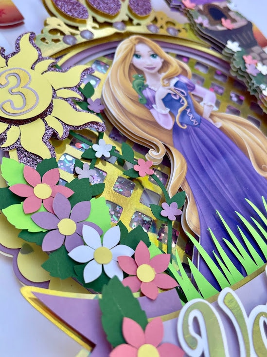 Princess Rapunzel Cake Topper - Rapunzel Tangled Cake Topper - Princess ...