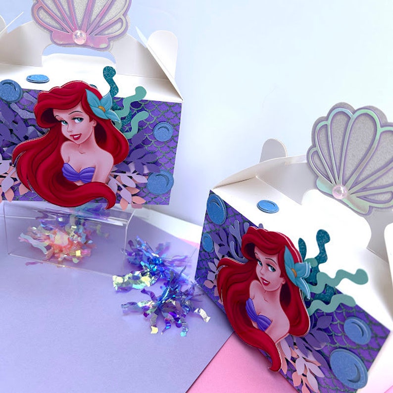 Little Mermaid Favor Box - Little Mermaid Party Decorations -- Ariel ...