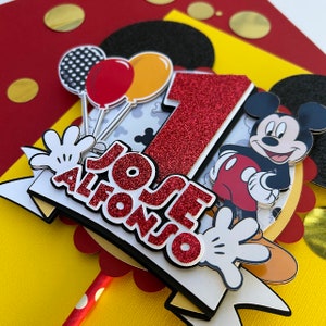 Mickey Mouse Cake Topper - Mickey Cake Topper - Mickey Mouse Birthday ...
