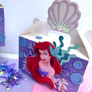 Little Mermaid Favor Box - Little Mermaid Party Decorations -- Ariel ...