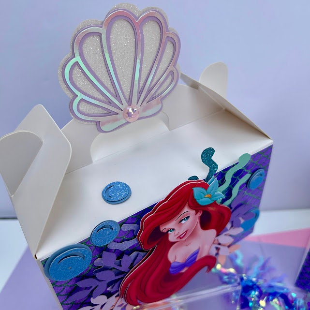 Little Mermaid Favor Box - Little Mermaid Party Decorations -- Ariel ...