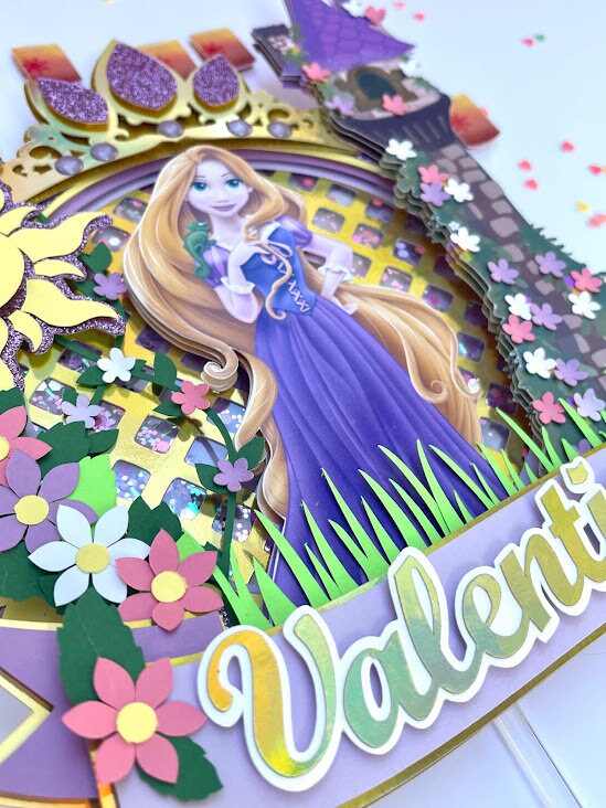 Princess Rapunzel Cake Topper - Rapunzel Tangled Cake Topper - Princess ...