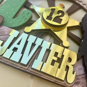 Cowboy Theme Cake Tooper - Cowboy Party Decorations - Cowboy Party ...