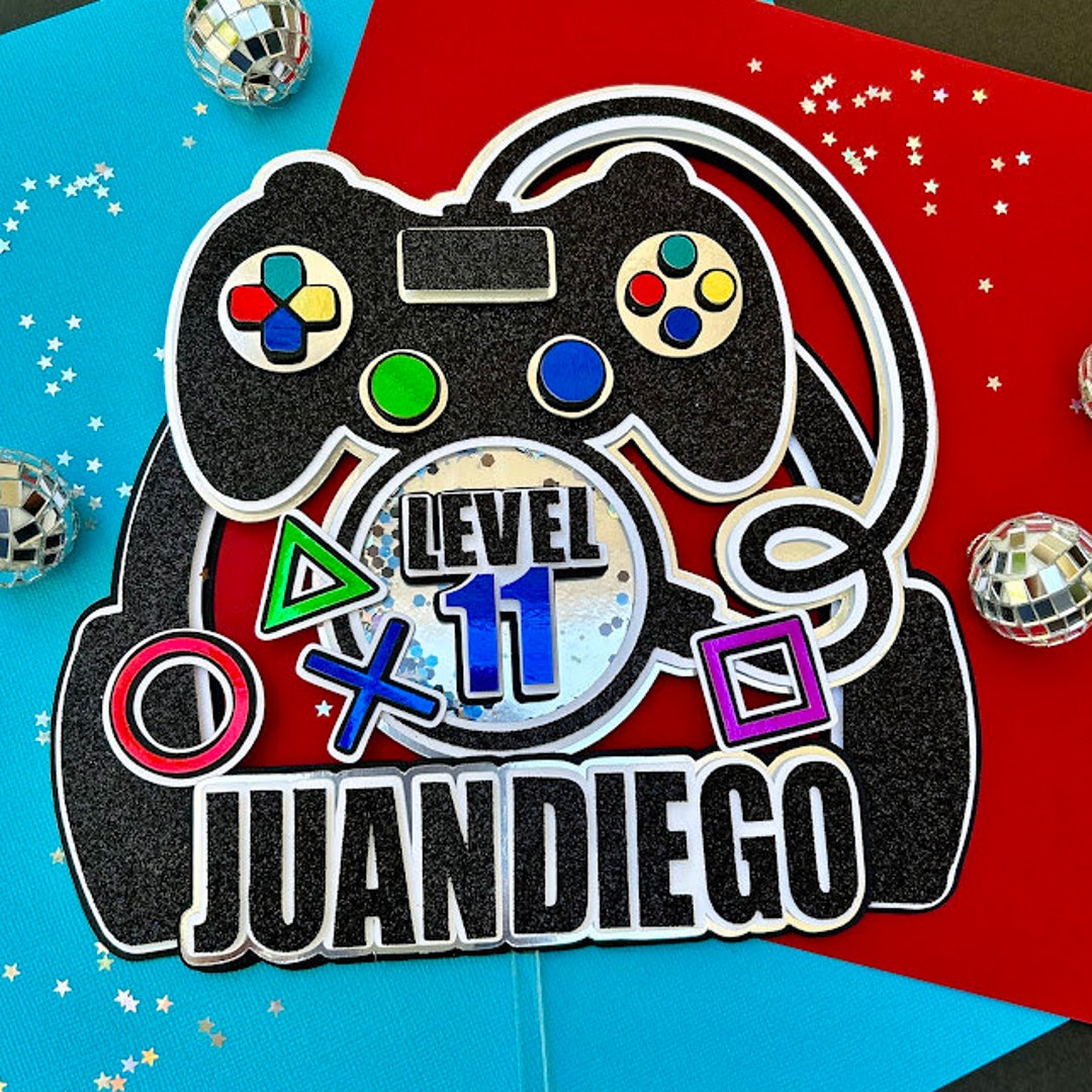 Gamer Cake Topper - Gamer Birthday - Video Games Cake Topper - Gamer ...