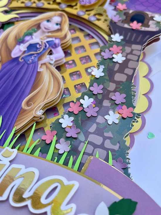 Princess Rapunzel Cake Topper - Rapunzel Tangled Cake Topper - Princess ...
