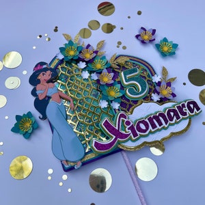 Princess Jasmine Cake Topper - Aladdin Cake Topper - Princess Jasmine ...