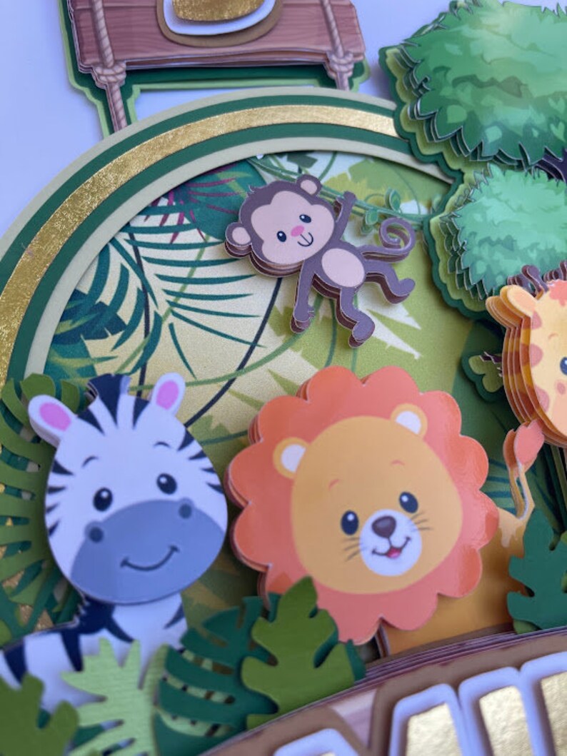 Cake Topper Safari Cake Topper Two Wild Cake Topper Jungle - Etsy