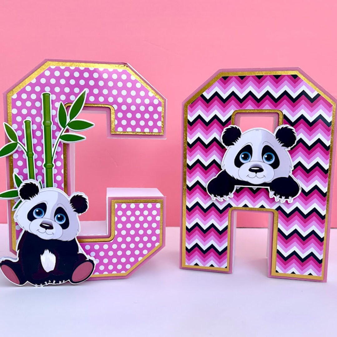 Panda - Panda Letter 3D - Panda Decorations - Panda Birthday Theme ...