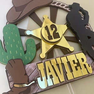 Cowboy Theme Cake Tooper - Cowboy Party Decorations - Cowboy Party ...