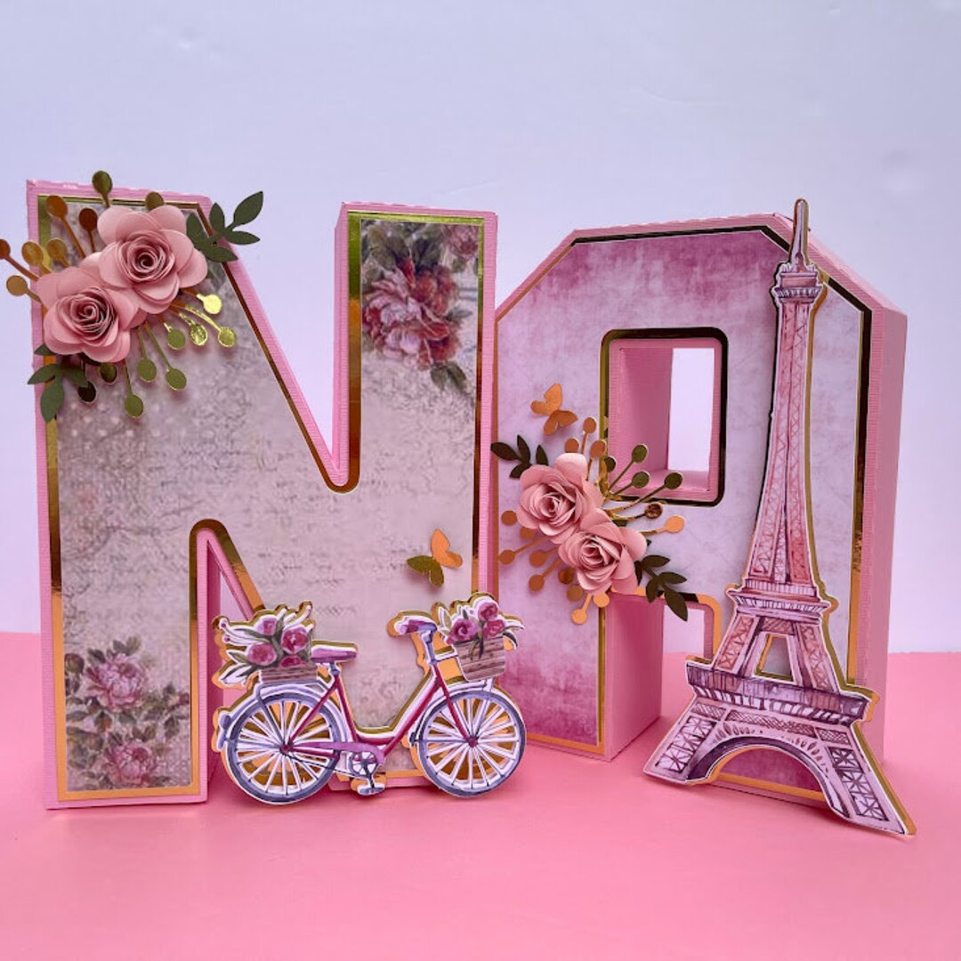 Paris Party - Letter 3D Paris - Party Decorations - Paris Theme Party ...