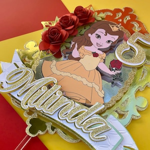 Baby Belle Cake Topper - Princess Belle - Princess Birthday Party ...