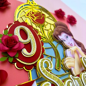 Princess Belle Cake Topper - Princess Belle - Princess Birthday Party ...