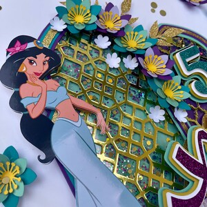 Princess Jasmine Cake Topper - Aladdin Cake Topper - Princess Jasmine ...