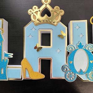 Cinderella Letter 3d - Cinderella Party Decorations - Cinderella ...