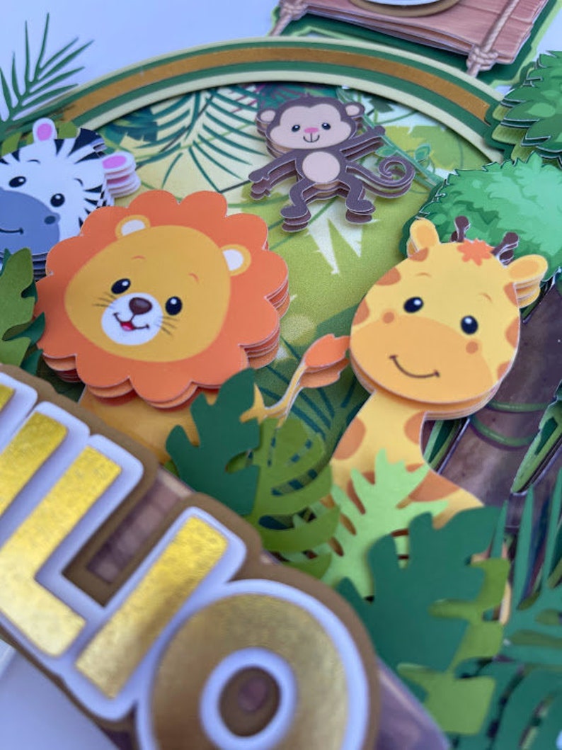 Cake Topper Safari Cake Topper Two Wild Cake Topper Jungle - Etsy