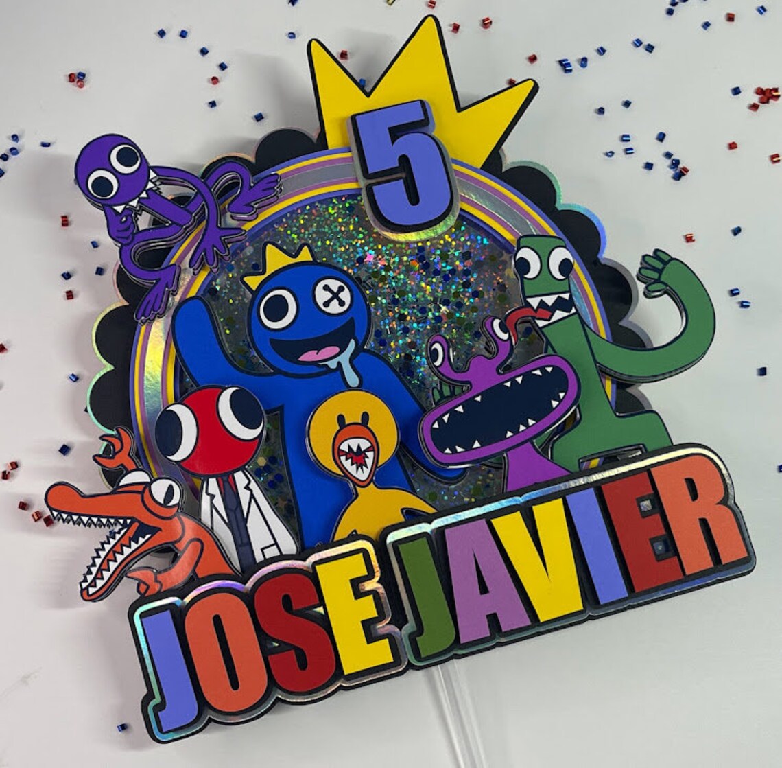 Rainbow Friends Cake Topper Cake Topper Rinbow Friends - Etsy