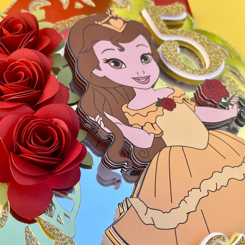 Baby Belle Cake Topper - Princess Belle - Princess Birthday Party ...