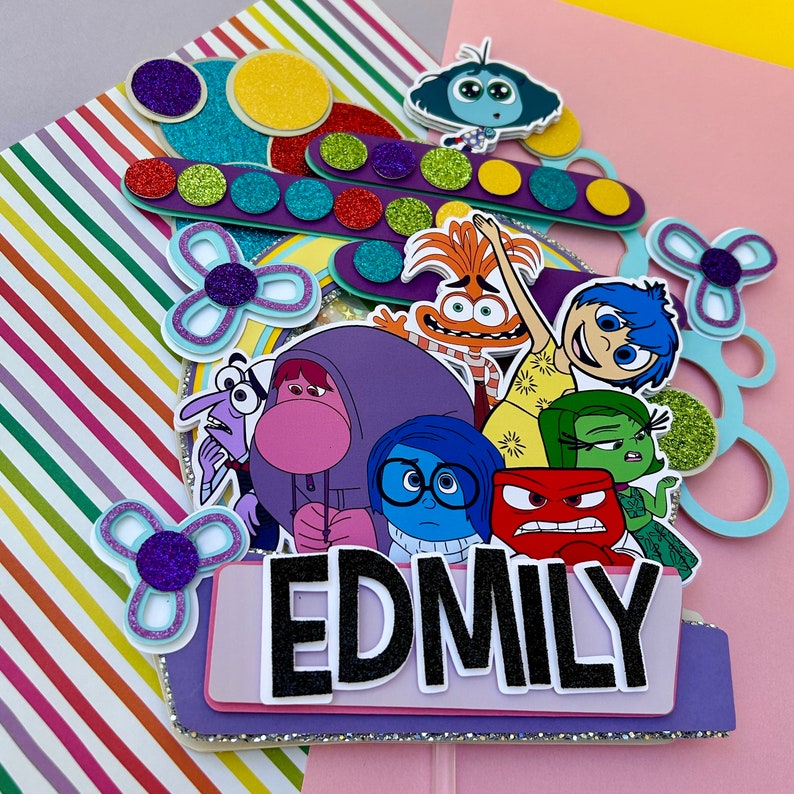Inside Out Cake Topper - Inside Out 2 - Inside Out Party - Emotions ...