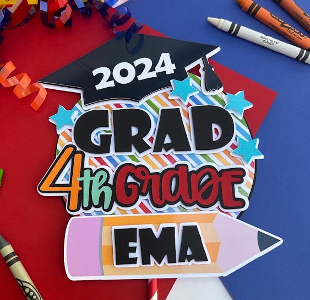 Elementary Graduation Cake Topper - First Grade Graduation - Sixth ...