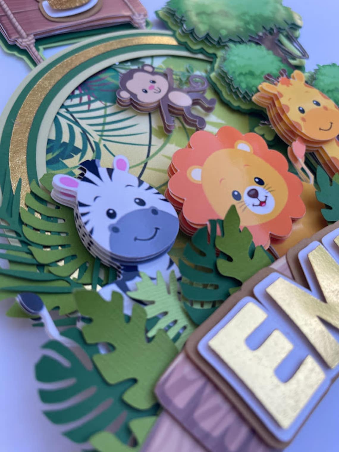 Cake Topper Safari Cake Topper Two Wild Cake Topper Jungle - Etsy