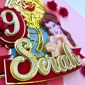 Princess Belle Cake Topper - Princess Belle - Princess Birthday Party ...