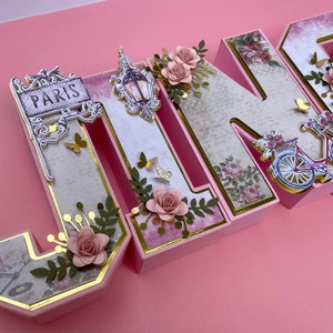 Paris Party - Letter 3D Paris - Party Decorations - Paris Theme Party ...