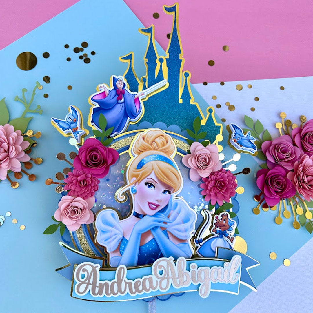 Cinderella Cake Topper - Cake Topper - Cinderella Birthday- Cinderella ...
