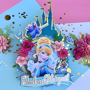 Cinderella Cake Topper - Cake Topper - Cinderella Birthday- Cinderella ...