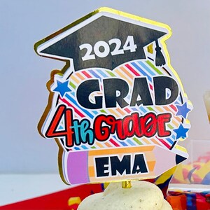 Graduation Cupcake Toppers - Pre K Cupcake Toppers - Kinder Graduation ...