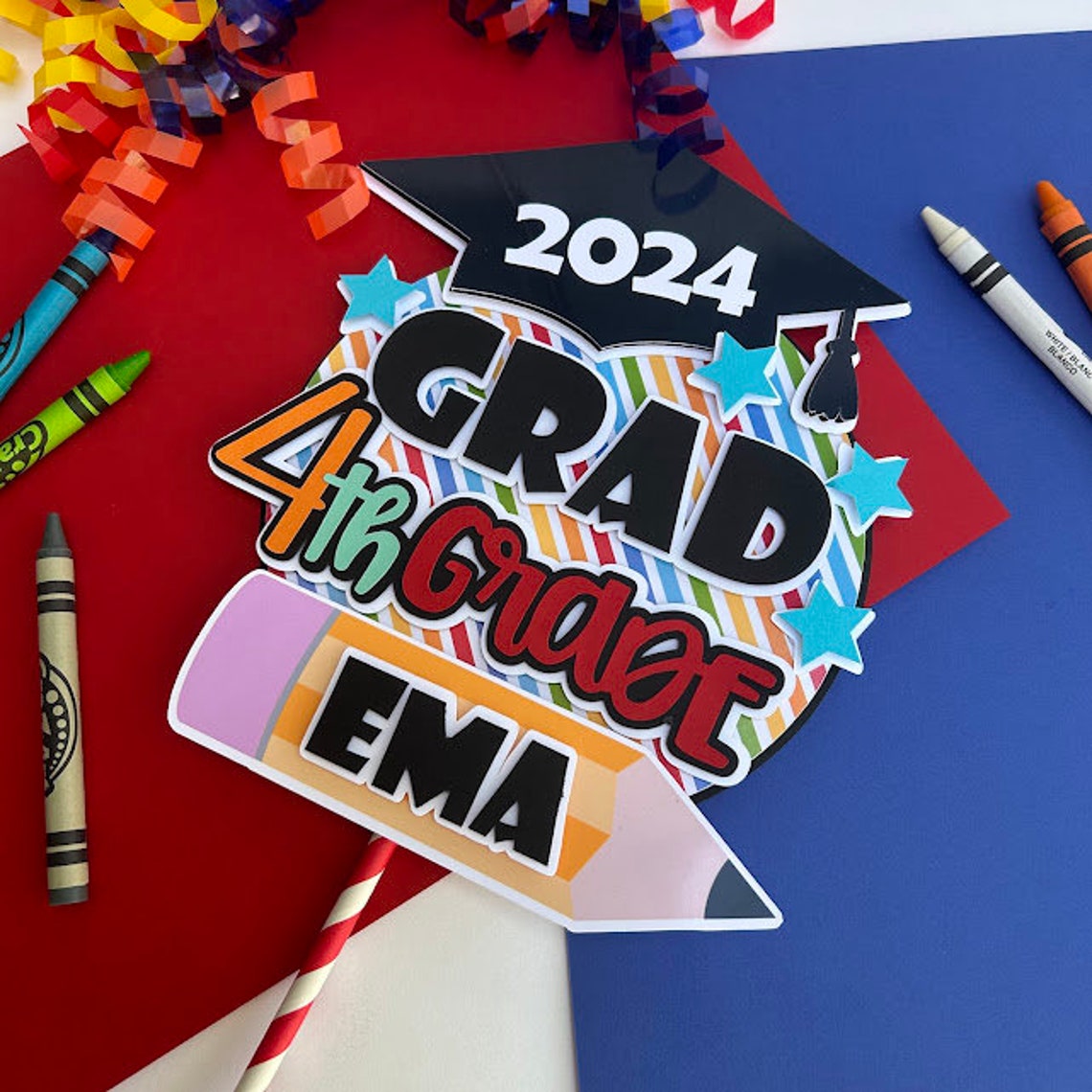 Elementary Graduation Cake Topper - First Grade Graduation - Sixth ...
