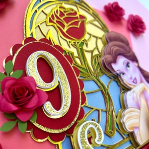 Princess Belle Cake Topper - Princess Belle - Princess Birthday Party ...