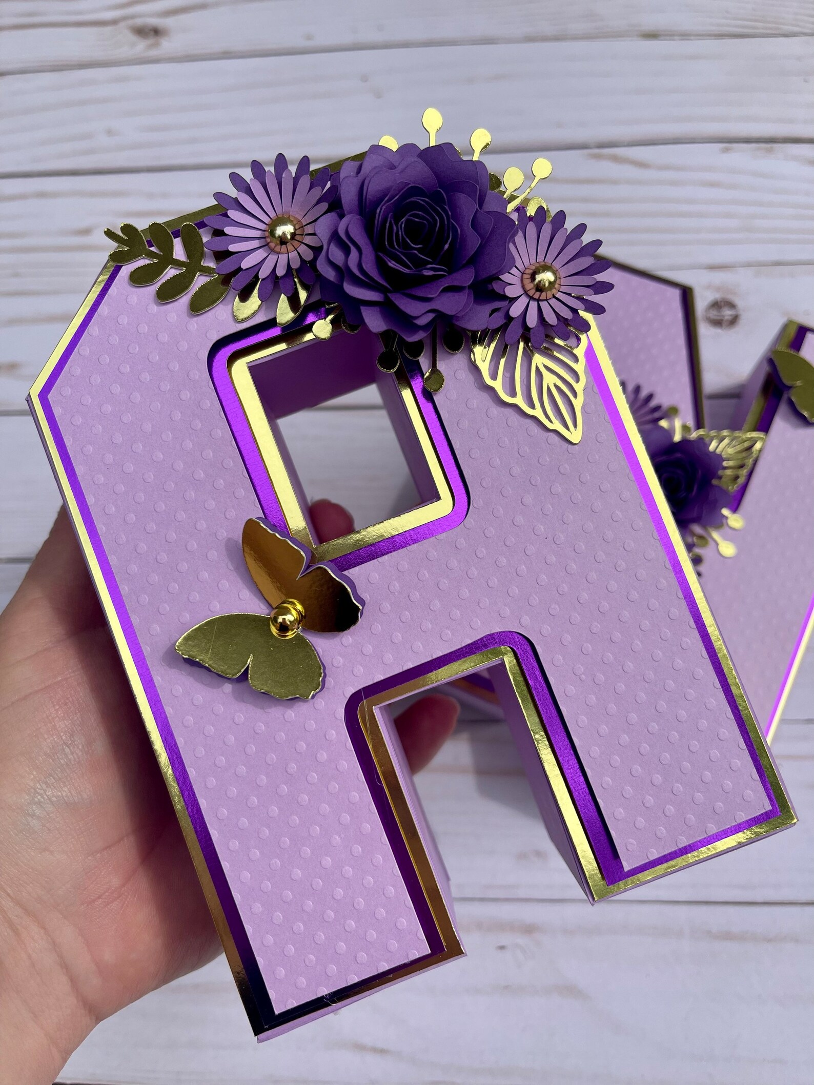 Letter 3D Letter Flower Flower Birthday flower - Etsy