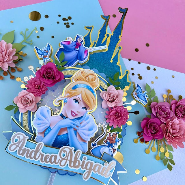 Cinderella Cake Topper - Cake Topper - Cinderella Birthday- Cinderella ...