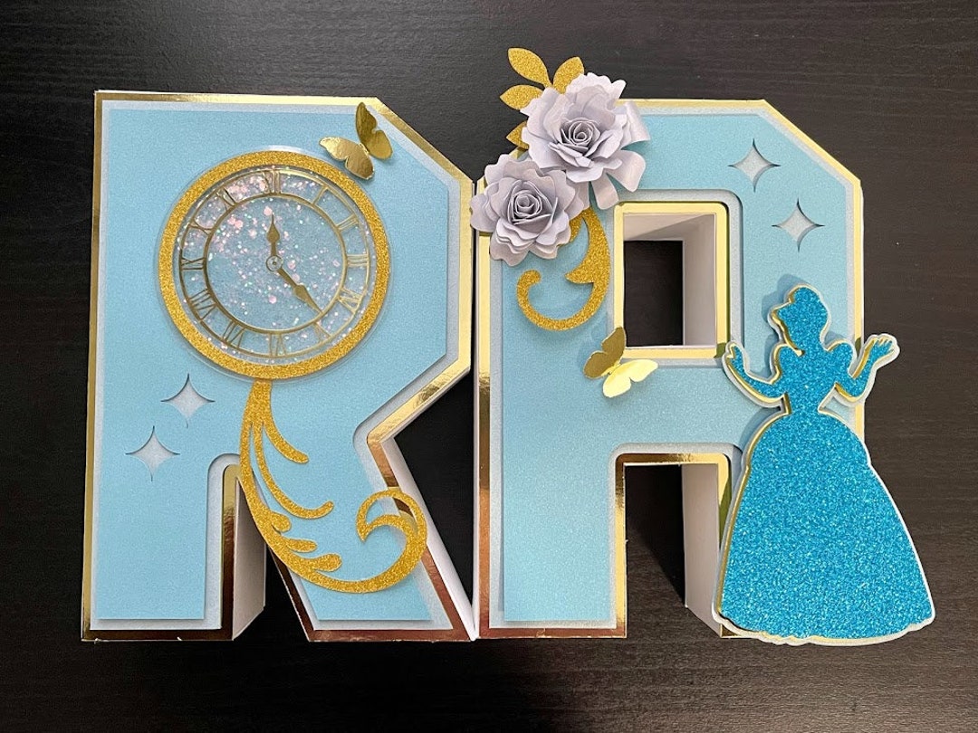 Cinderella Letter 3d - Cinderella Party Decorations - Cinderella ...
