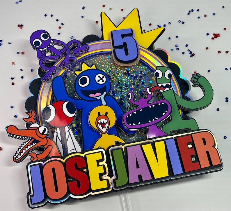 Rainbow Friends Cake Topper Cake Topper Rinbow Friends - Etsy