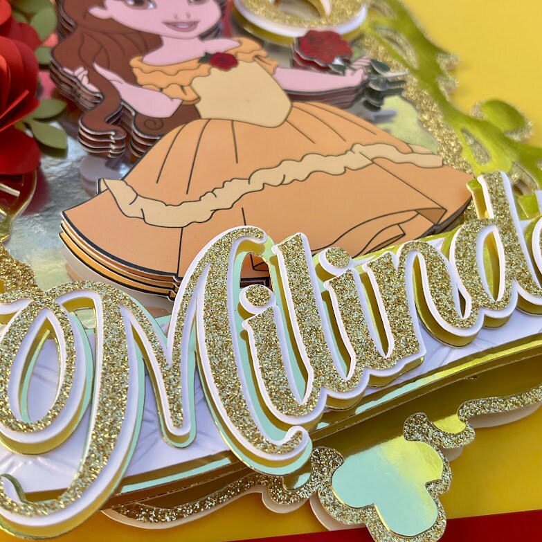 Baby Belle Cake Topper - Princess Belle - Princess Birthday Party ...