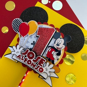 Mickey Mouse Cake Topper - Mickey Cake Topper - Mickey Mouse Birthday ...
