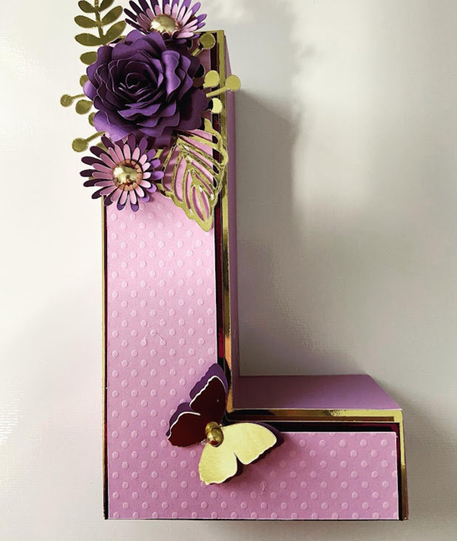 Letter 3D Letter Flower Flower Birthday flower - Etsy