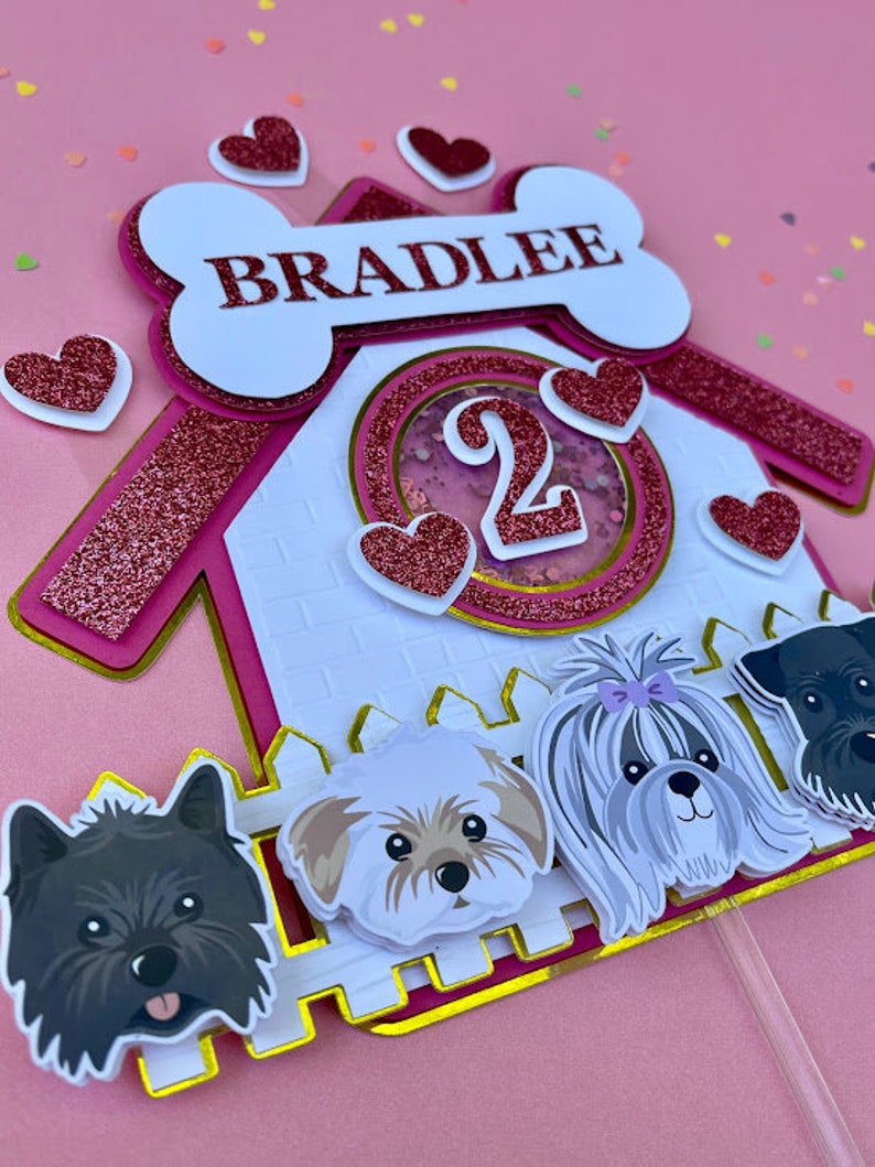 Dog Cake Topper Birthday Cake Topper Puppy Cake Topper - Etsy