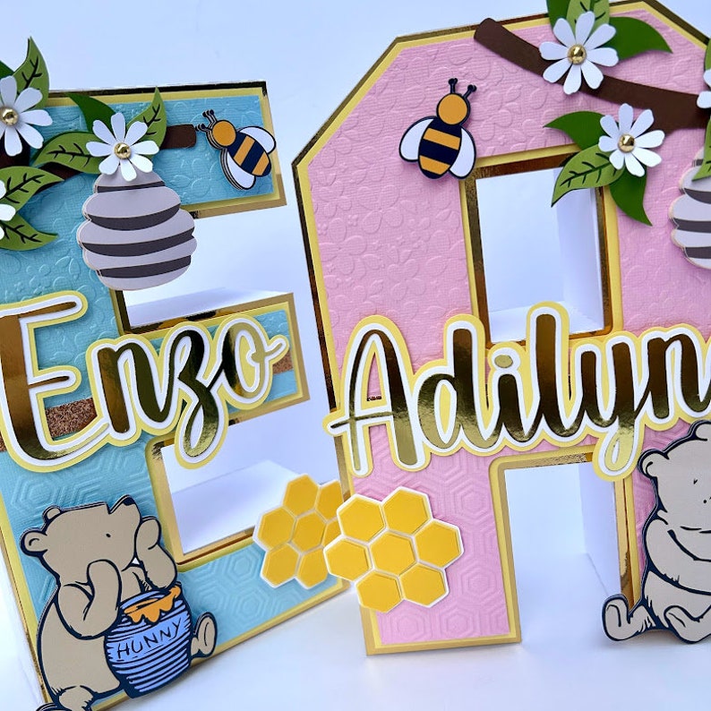Winnie the Pooh 3D Letters - Winnie the Pooh - Winnie the Pooh Birthday ...