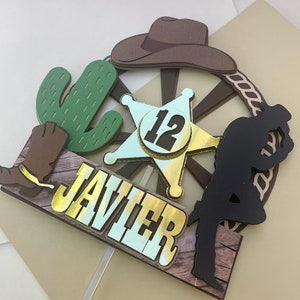 Cowboy Theme Cake Tooper - Cowboy Party Decorations - Cowboy Party ...