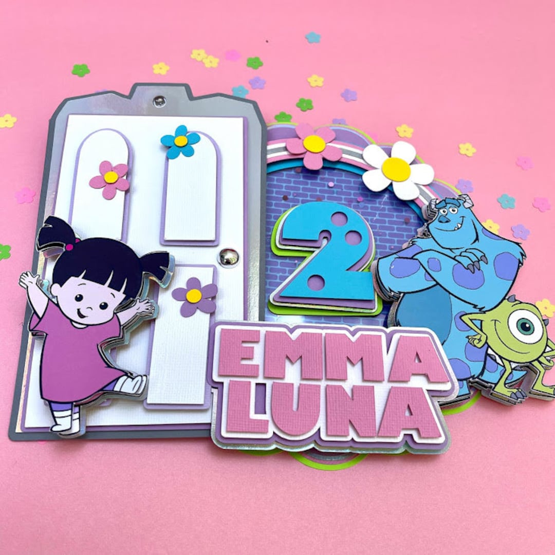 Monsters Inc Theme- Monster Inc Cake Topper - Monster Inc Boo Cake Topper - Monster Inc Party ...