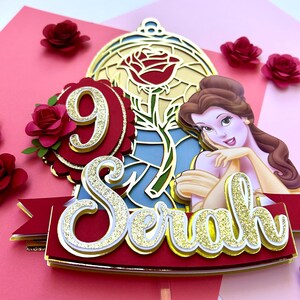 Princess Belle Cake Topper - Princess Belle - Princess Birthday Party ...