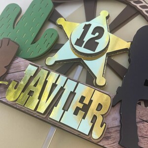 Cowboy Theme Cake Tooper - Cowboy Party Decorations - Cowboy Party ...