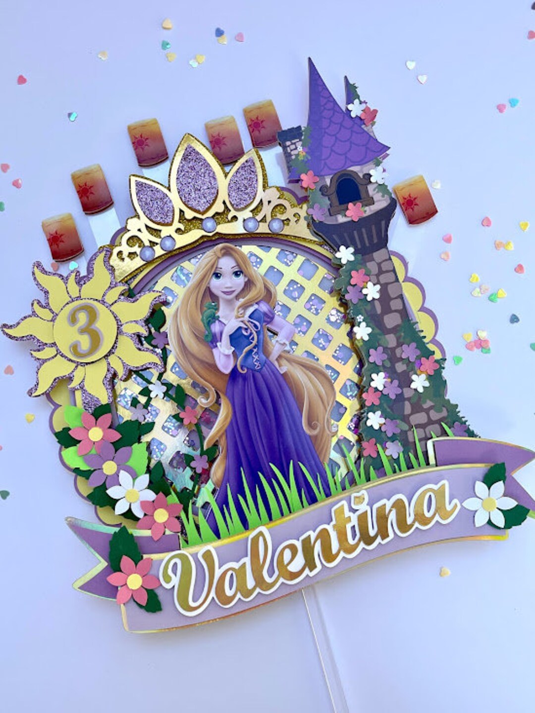 Princess Rapunzel Cake Topper - Rapunzel Tangled Cake Topper - Princess ...