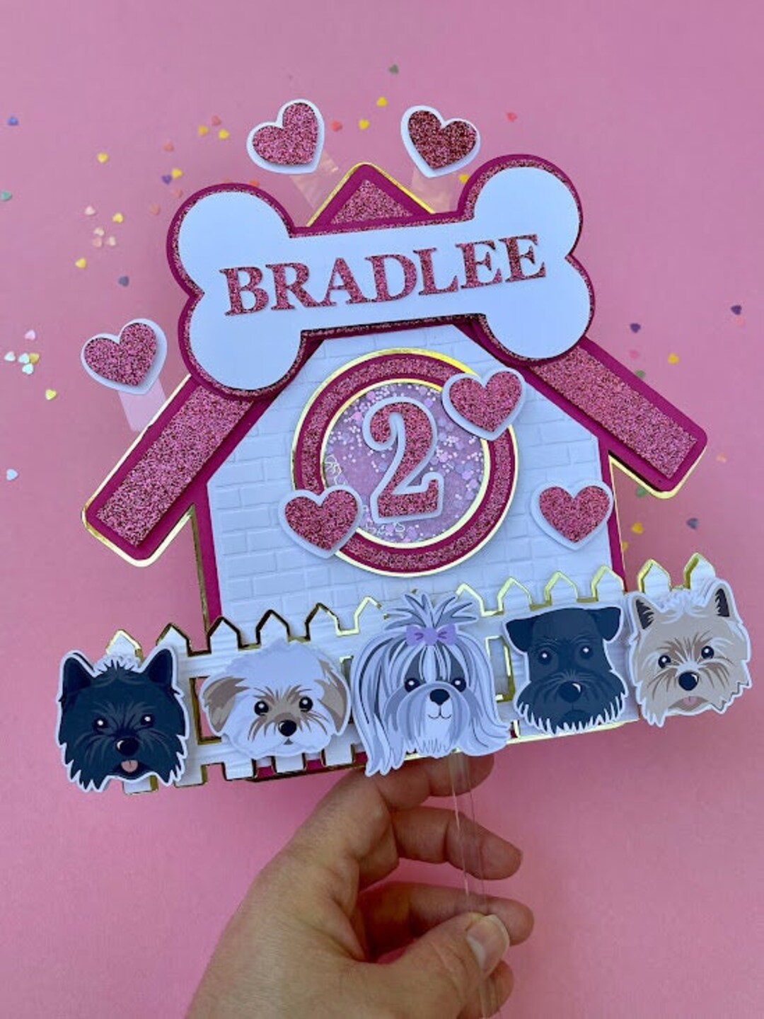 Dog Cake Topper - Birthday Cake Topper - Puppy Cake Topper - Paw-ty ...